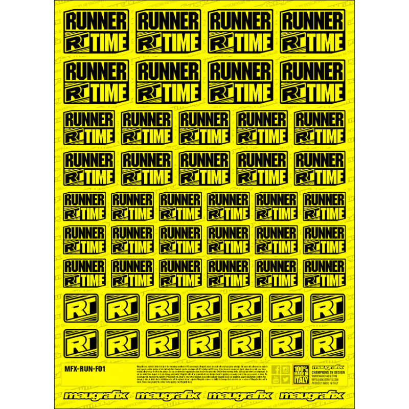MFX-RUN-F01Y - sticker Runner Time FLUO YELLOW