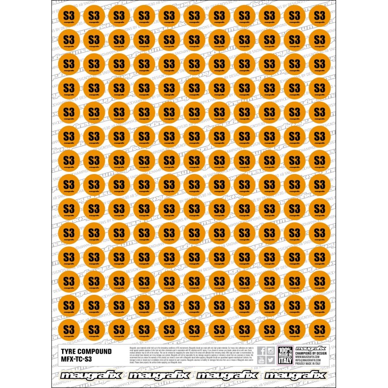 Tyre compound sticker